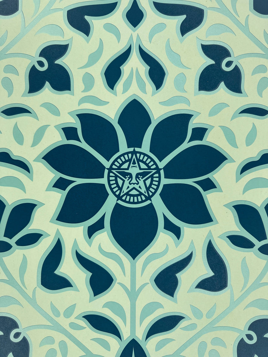 Obey Deco Floral Pattern (Blue) – Post Modern Vandal