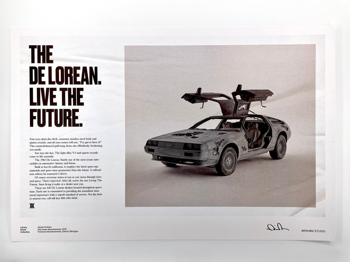 Fictional Advertisement Poster - Delorean – Post Modern Vandal